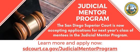 Judicial Mentor Program: 2023 Applications - SanDiegoBlawg.org
